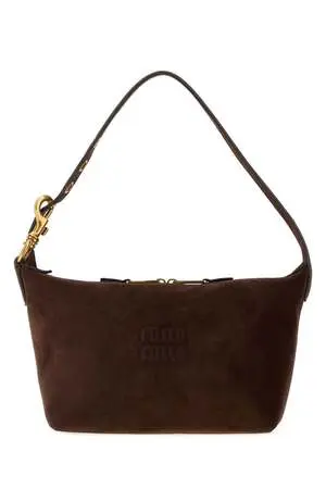 Miu Miu Suede Shoulder Handbag