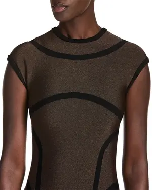 Alexander McQueen Jacquard Line Midi Dress
