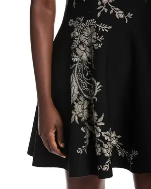 Alexander McQueen Saraband Lace Flared Mini Dress