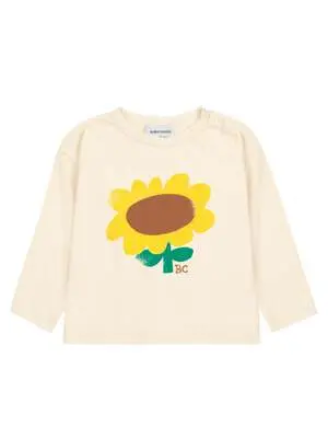 BOBO CHOSES Mini Sunflower Graphic T-shirt - White