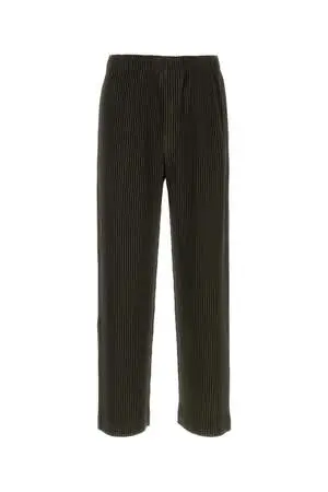 Issey Miyake Homme Plisse' Style Pleated Polyester Tapered Pants