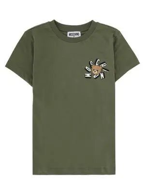 Moschino Teddy Bear Print Cotton T-shirt - Green