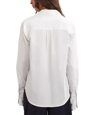 REISS Lottie Cotton Sateen Shirt