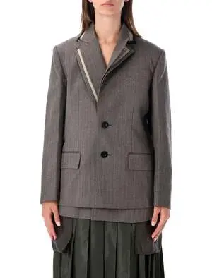 Sacai Wool Tailored Blazer Jacket