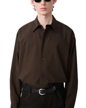 Studio Nicholson Classic Cotton Relaxed Point Collar Shirt