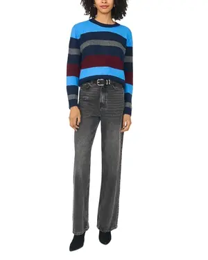 Vince Camuto Striped Crewneck Sweater