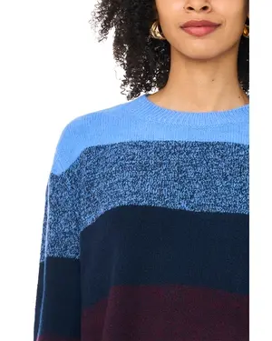 Vince Camuto Striped Crewneck Sweater