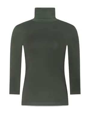 L'Agence Aja Turtleneck Three Quarter Sleeve Top