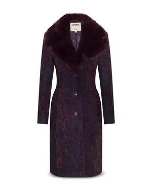 L'Agence Laney Faux Fur Collar Coat