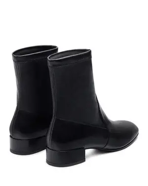 STUART WEITZMAN Bacari Leather Ankle Boots - Black