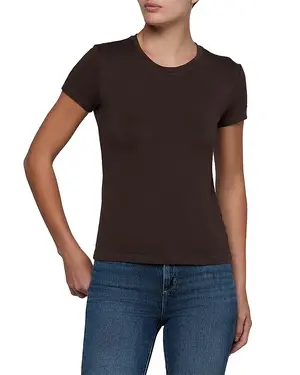 L'Agence Ressi Short Sleeve Crewneck Tee