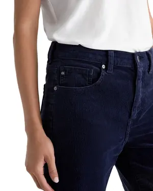 Ag Brinley Mid Rise Straight Corduroy Jeans - Deep Trenches