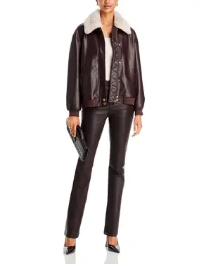 Generation Love Allison Faux Fur Faux Leather Bomber Jacket