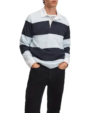 Rag & Bone Classic Cotton Bold Stripe Rugby Polo Shirt