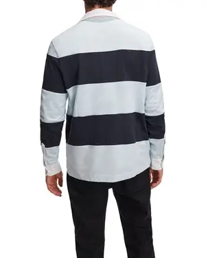 Rag & Bone Classic Cotton Bold Stripe Rugby Polo Shirt