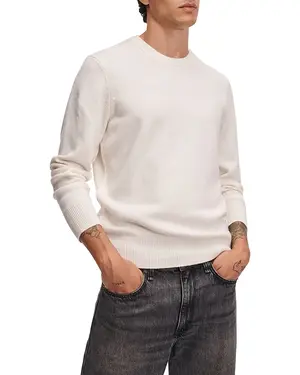 Rag & Bone Vernon Cashmere Crewneck Shirt Chalk