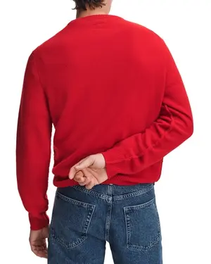 Rag & Bone Vernon Cashmere Crewneck Shirt - Red