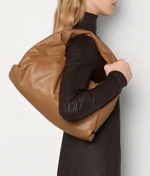 Bottega Veneta Gathered Open Top Shoulder Bag