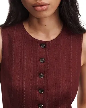 Rag & Bone Irina Ponte Jacquard Tailored Vest