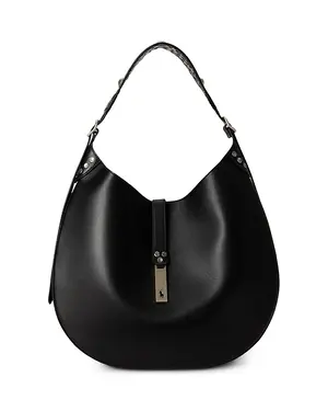Polo Ralph Lauren Large Studded Leather Shoulder Bag