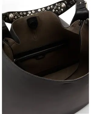Polo Ralph Lauren Large Studded Leather Shoulder Bag
