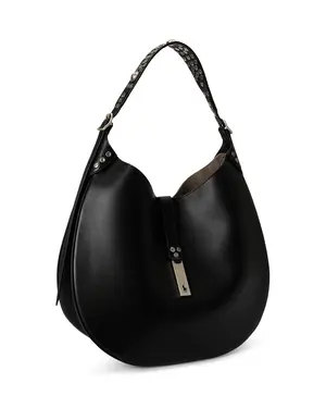Polo Ralph Lauren Large Studded Leather Shoulder Bag