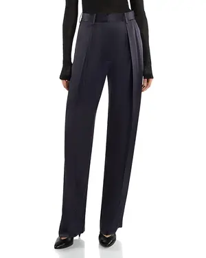 Victoria Beckham Cecilia Silk Trousers - Midnight