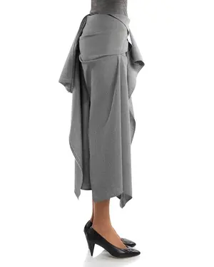 Victoria Beckham Draped Wool Skirt