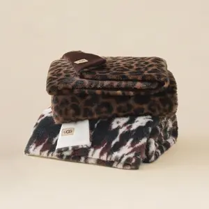 UGG Everett Faux Fur Throw Blanket - Cow
