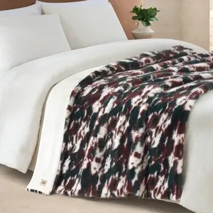 UGG Everett Faux Fur Throw Blanket - Cow