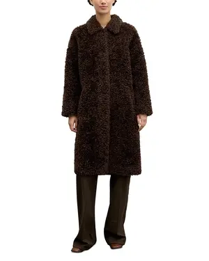 Gerard Darel Asta Long Teddy Coat