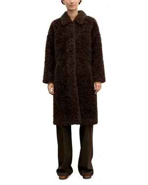 Gerard Darel Asta Long Teddy Coat