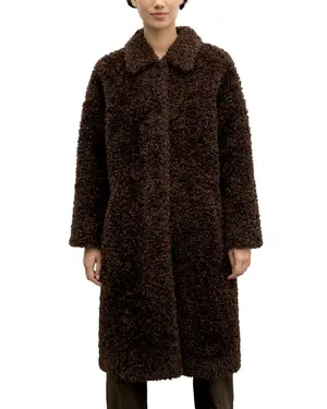 Gerard Darel Asta Long Teddy Coat