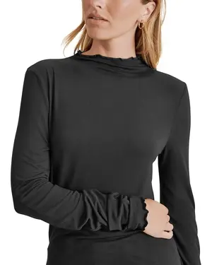 Splendid Long Sleeve Mock Neck Top
