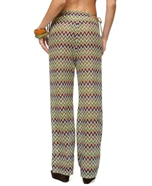 EDIKTED Mindee Zigzag Crochet Pants
