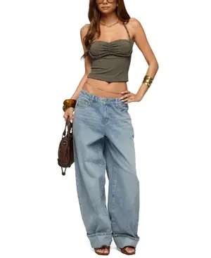 EDIKTED Sherri Braided Strap Halter Top
