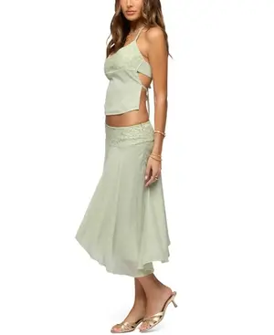 EDIKTED Evia Lacey Backless Halter Top