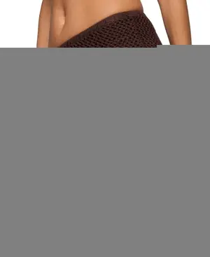 EDIKTED Zeinab Bead Fringe Crochet Mini Skirt