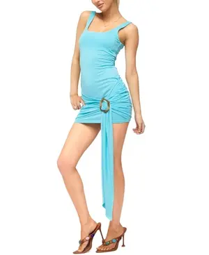 EDIKTED Yilin Draped Ring Mini Dress