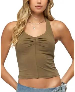 EDIKTED Montanah Pleated Halter Top