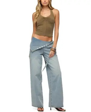 EDIKTED Montanah Pleated Halter Top