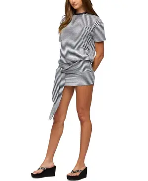 EDIKTED Ardeney Striped T Shirt Mini Dress