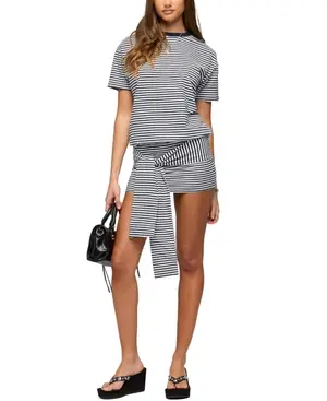 EDIKTED Ardeney Striped T Shirt Mini Dress