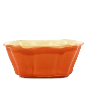 VIETRI Italian Bakers Small Square Baking Dish - Orange