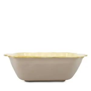 VIETRI Italian Bakers Medium Square Baking Dish - Beige/khak