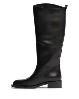 BLACK SUEDE STUDIO Pace Leather Riding Boots
