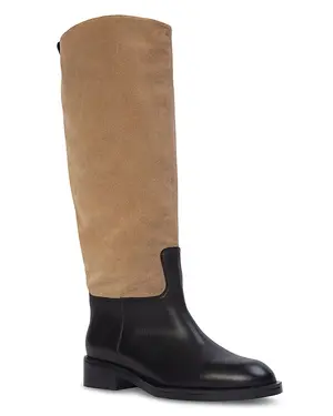 BLACK SUEDE STUDIO Black Suede Studio Pace Leather Riding Boots