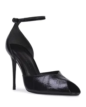 BLACK SUEDE STUDIO Cala 100 Leather Peep Toe Sandals