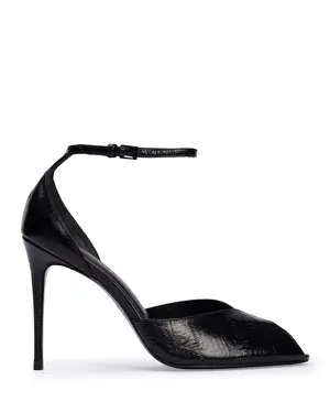 BLACK SUEDE STUDIO Cala 100 Leather Peep Toe Sandals
