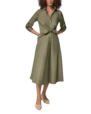 DONNA KARAN WEEKEND Cotton Stretch Shirtdress